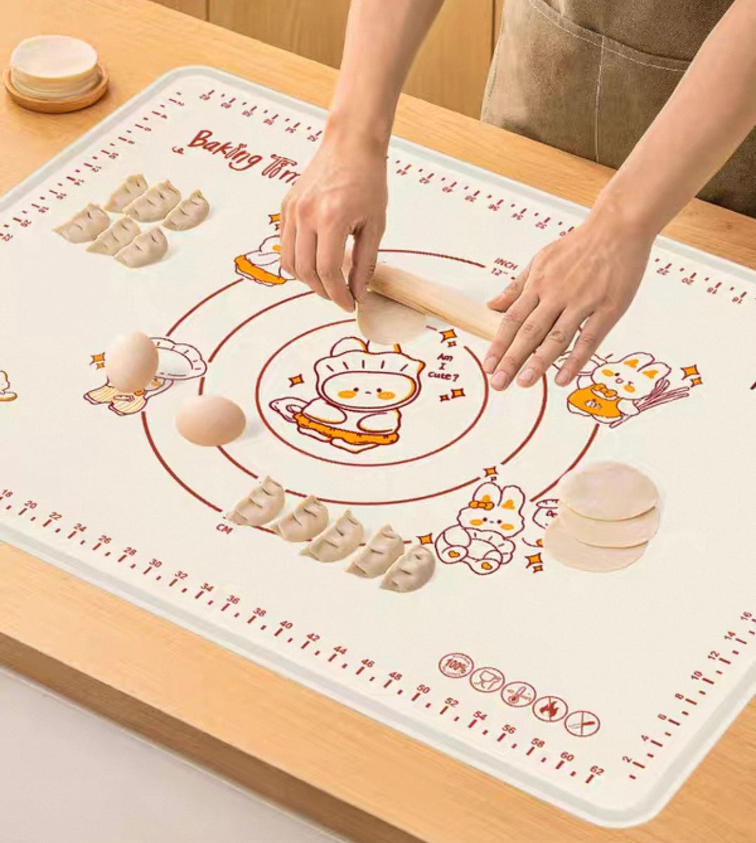Premium Food grade silicone Baking mat, Slip-Resistant Baking & Kneadi ...