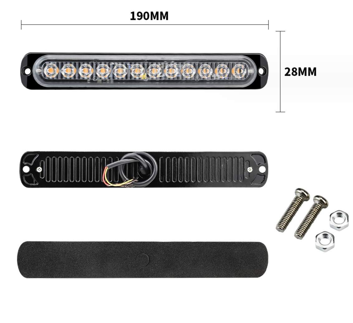 Truck Side Light Ultra-thin Side Flashing Light Strobe LightSignal War ...