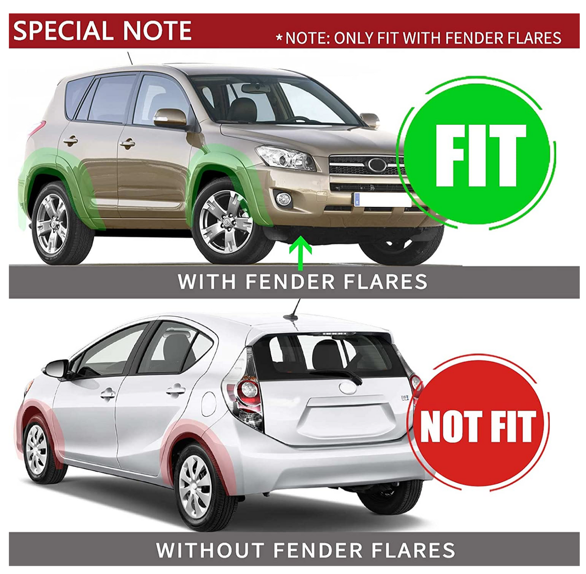 Toyota RAV4 fender splashproof plate 2006-2012 (with factory fender ho ...