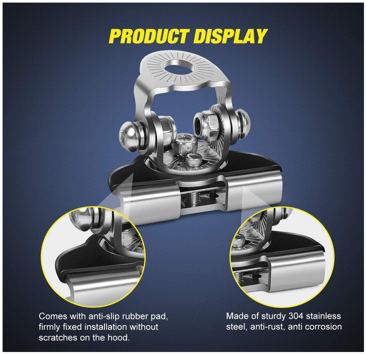 LED Light Bar Mounting Bracket Adjustable Pillar Hood Led Work Light B ...