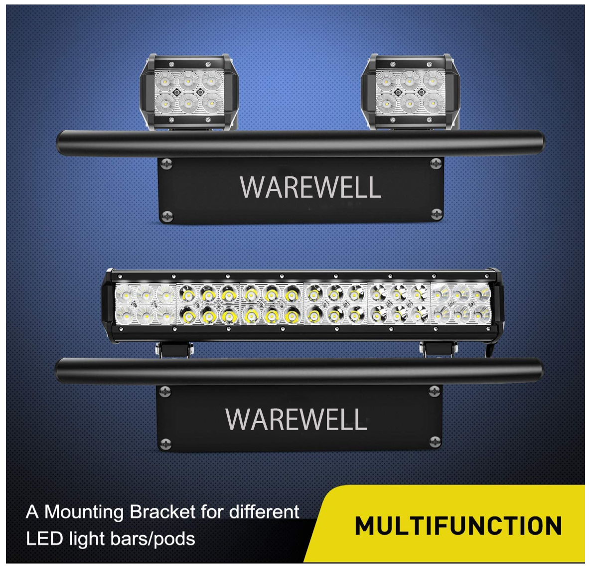 Led Light Bar Mounting Bracket Front License Plate Frame Bracket Licen ...